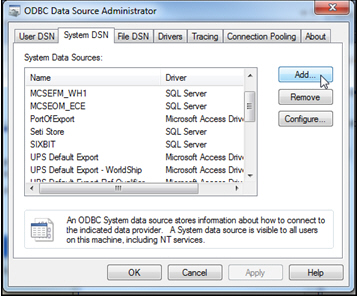 UPS WorldShip Setup with Stone Edge SQL Store File V7