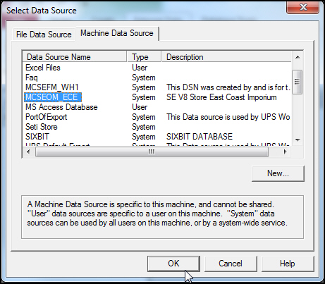 UPS WorldShip Setup with Stone Edge SQL Store File V7