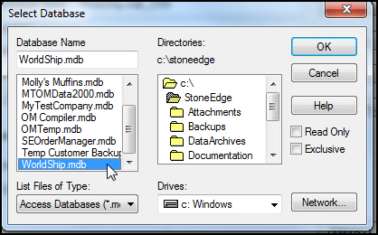 UPS WorldShip Setup with Stone Edge SQL Store File V7