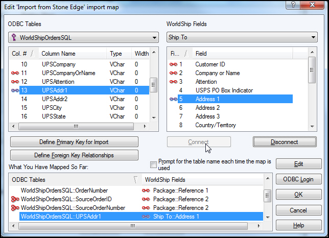 UPS WorldShip Setup with Stone Edge SQL Store File V7