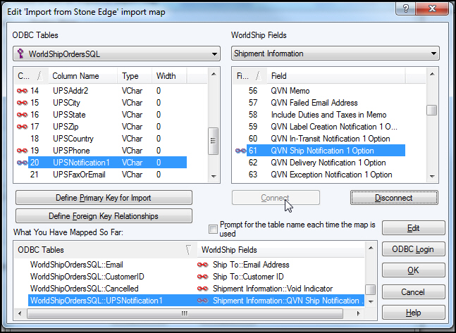 Ups Worldship Setup With Stone Edge Sql Store File V7