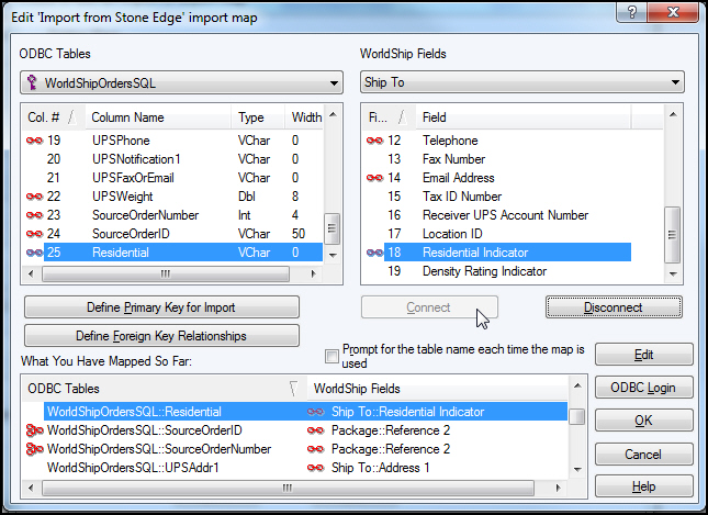 UPS WorldShip Setup with Stone Edge SQL Store File V7