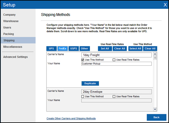 Configure A Shipping Method