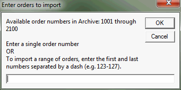 Re-import Archived Orders