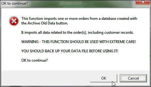 Re-import Archived Orders