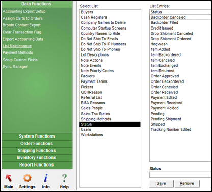 The Order Status System