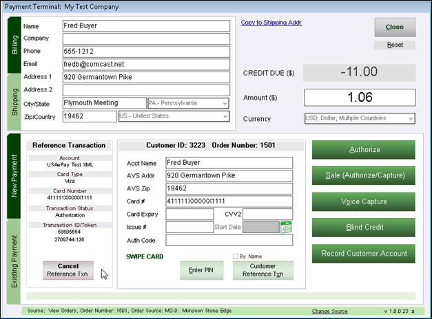 PM How to Process a Payment using a Token from a Previous Transaction